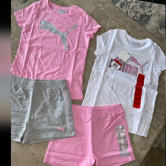 Puma | Matching Sets | Puma Youth4piece Set White Shirts Shorts White ...